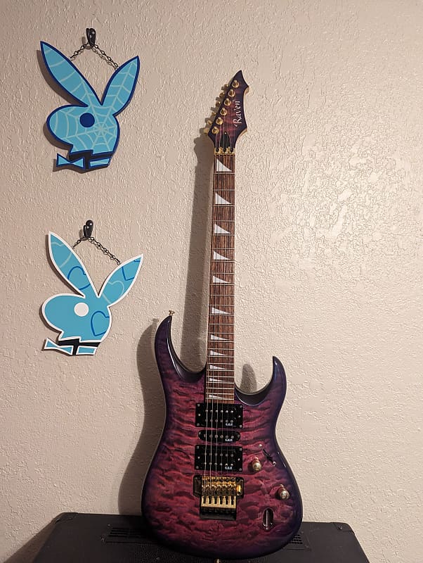 Raven Super strat 2000s - Purple quilted | Reverb