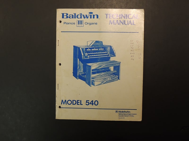 Baldwin Model 540 Technical Manual [Three Wave Music] | Reverb