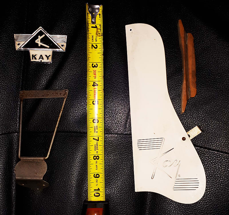 Vintage Kay Archtop parts 1960s pickguard tailpiece bridge & | Reverb