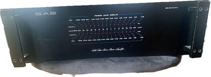 SAE 2200 Vintage Power Amp - Early 80's Black (Tested and | Reverb