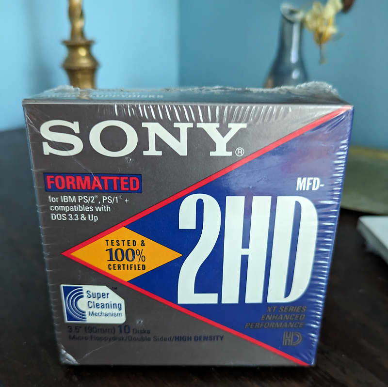 Sony MFD-2HD Floppy Disks Unopened Pack of 10 | Reverb