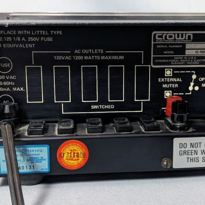 Crown IC-150 Preamplifier - Late 1970s - Silver | Reverb