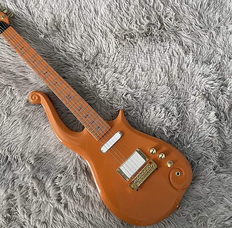 Custom Metallic Orange Prince Cloud Guitar, Mahogany Body | Reverb UK
