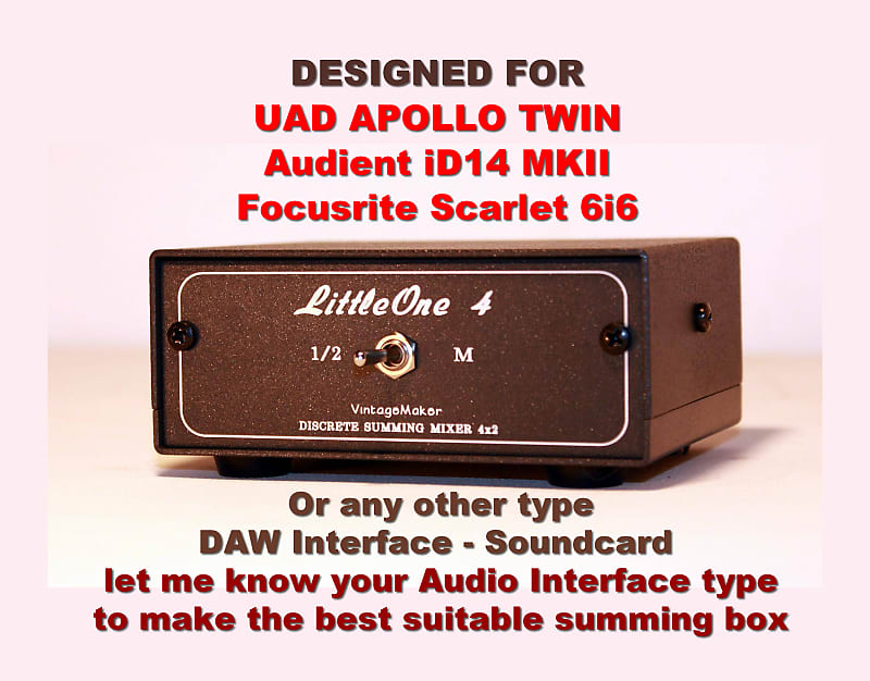 4 Channel Mini Studio Summing Mixer Designed for UAD Apollo | Reverb