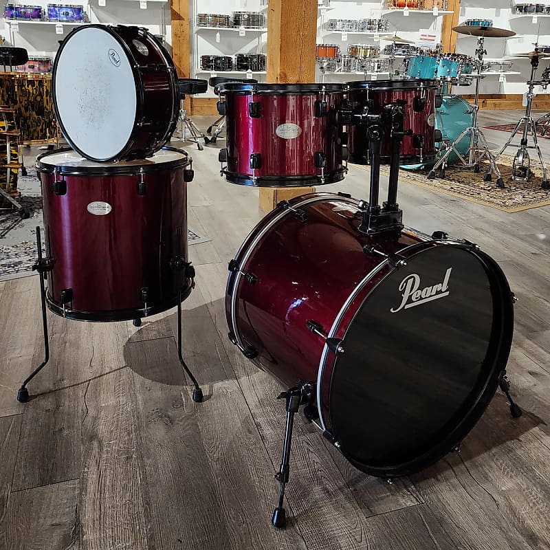 Used Pearl Soundcheck 5pc Drumset Wine Red | Reverb