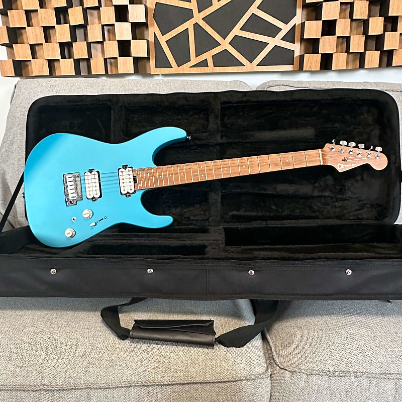 Charvel Pro-Mod DK24 HH 2PT CM QM 2019 - Present - MATTE BLUE | Reverb