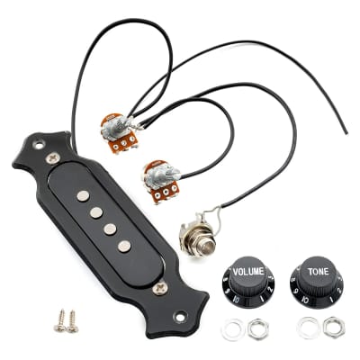 Domino Bridge with Embedded Pickup - Cigar Box Guitar | Reverb