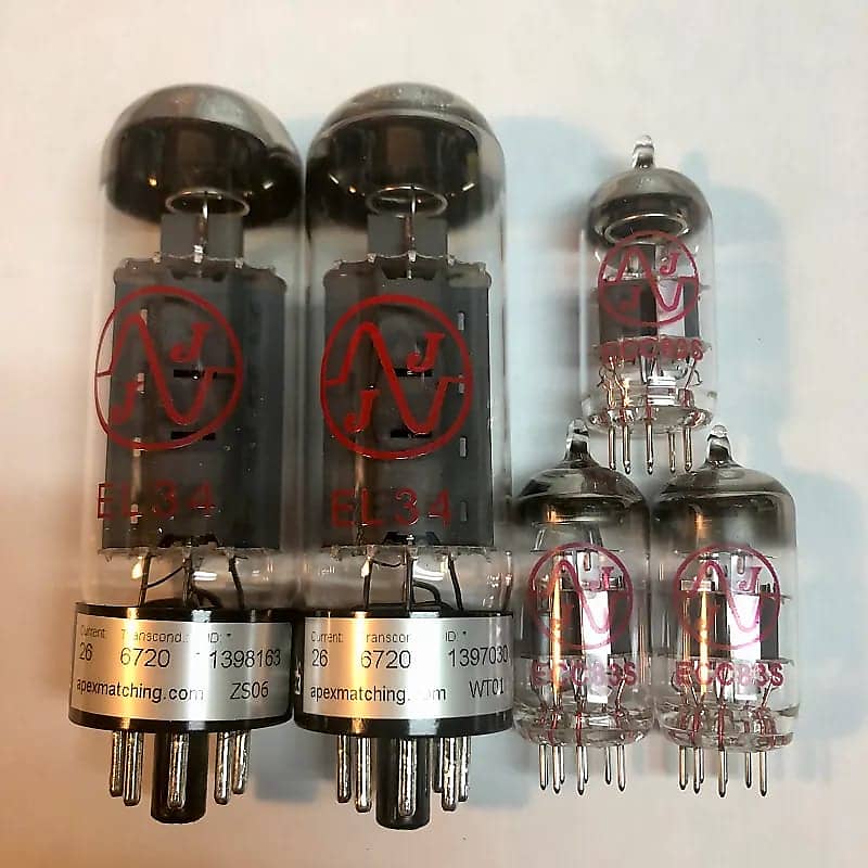 JJ Electronic 2 x EL34 (Apex Matched) + 3 x ECC83-S (12ax7-S) | Reverb