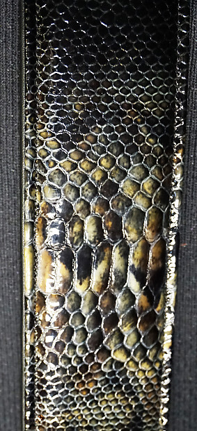 Levy's Electric Snakeskin Guitar Strap in Black and Cream | Reverb