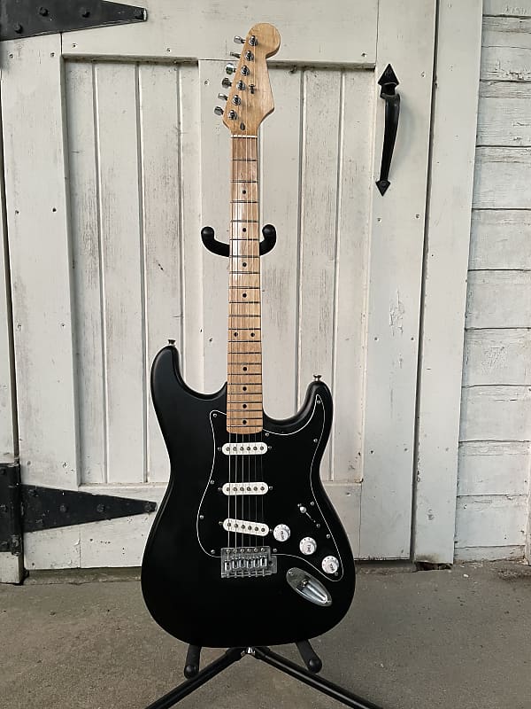 Matte Black Partscaster Stratocaster | Reverb