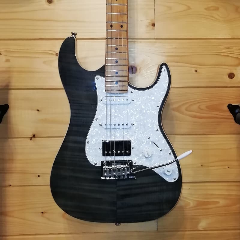 JET GUITARS - JS450 Transparent Black - Roasted Maple | Reverb France