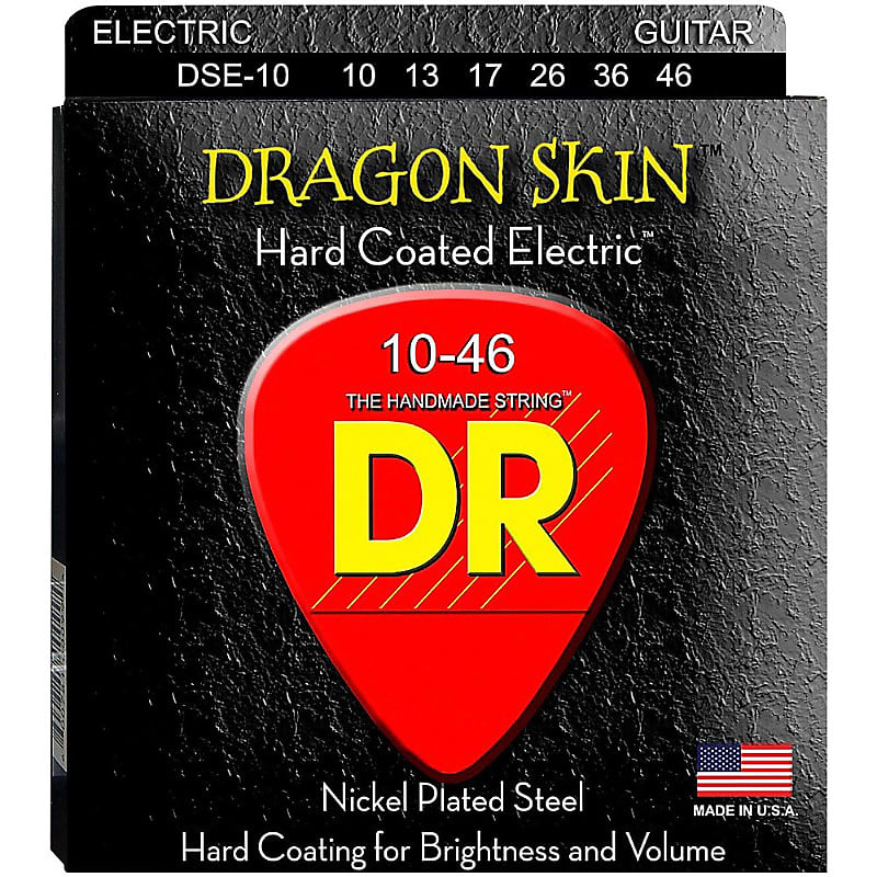 DR Strings DSE-10 Dragon Skin Coated Medium Electric Guitar | Reverb