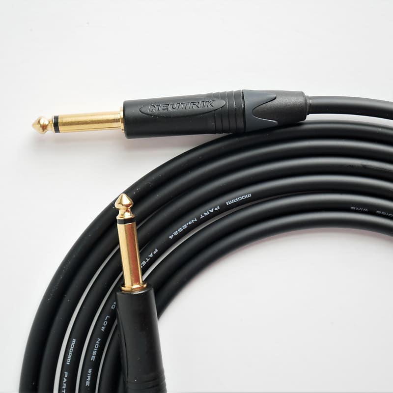 JS 10 ft New Inst Cable Mogami 2524, Gold Neutrik Plugs | Reverb