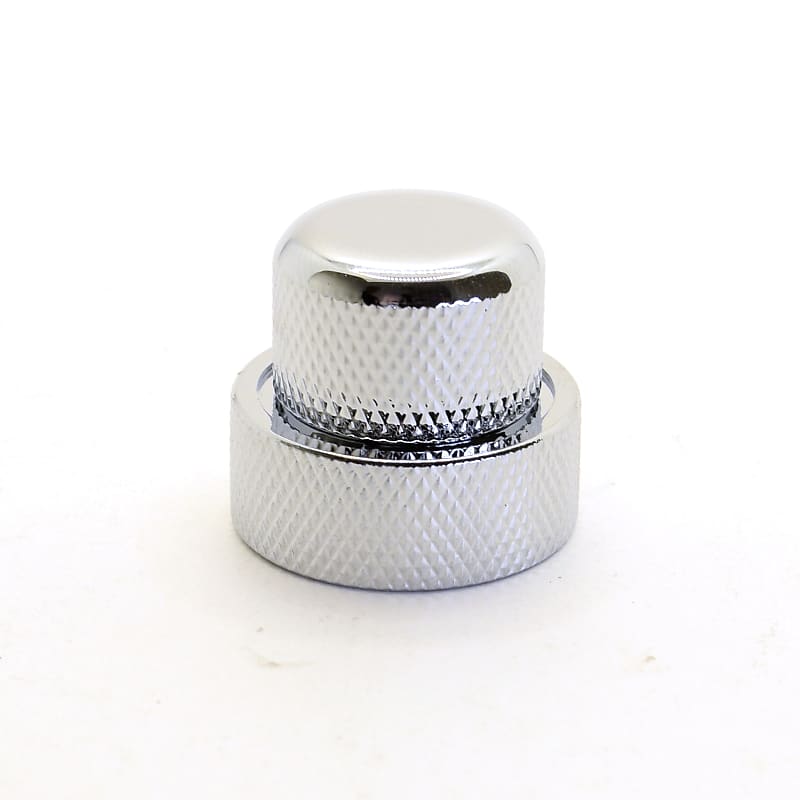 Dualee Large Chrome Stacked Dual Control Knob Concentric Set | Reverb
