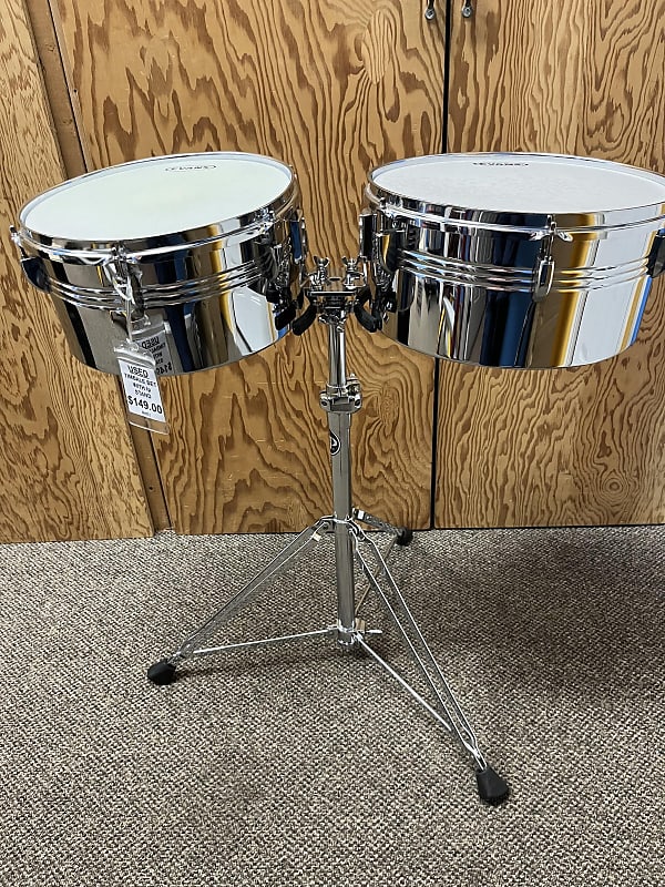 Used timbale set with LP CONGA STAND | Reverb