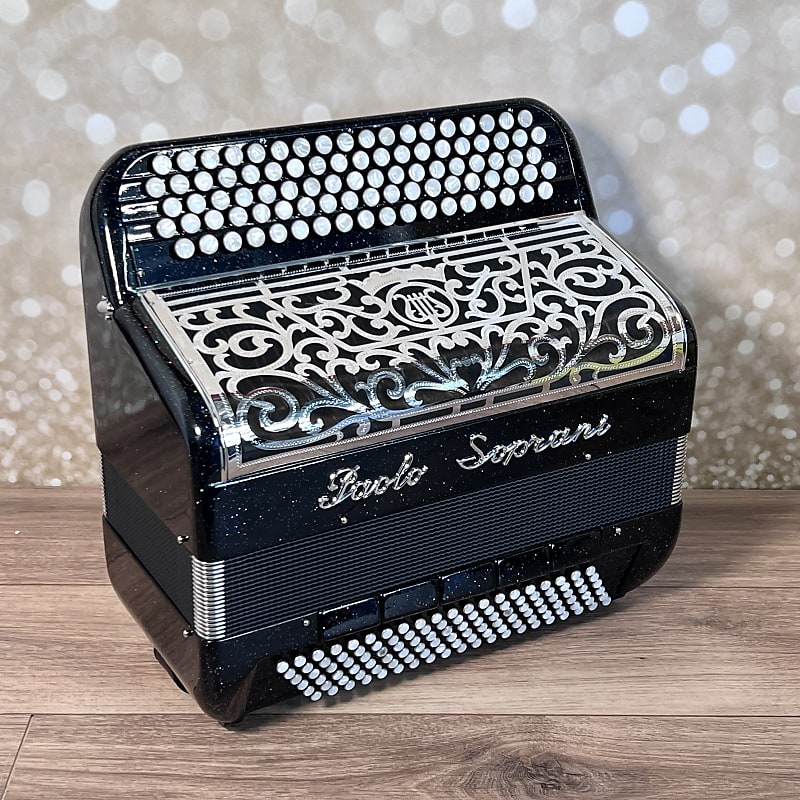 Paolo Soprani Prestige B-Griff Cassotto 888-16 Black Sparkle | Reverb