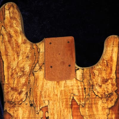 Mahogany / Flamed Spalted Maple Precision P-BASS Style Body | Reverb