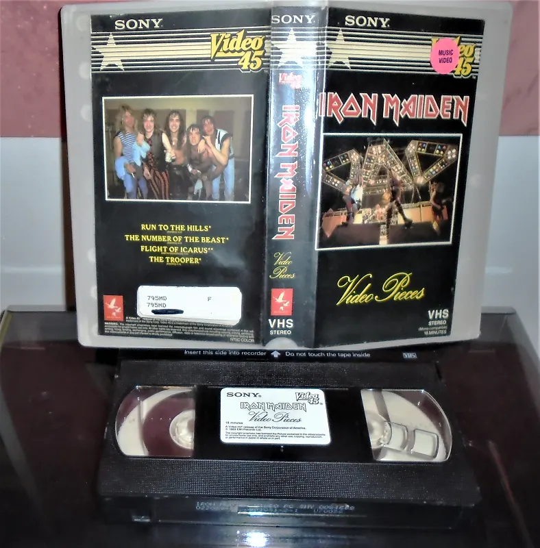iron maiden video pieces video 45 1983 vhs - heavy metal | Reverb