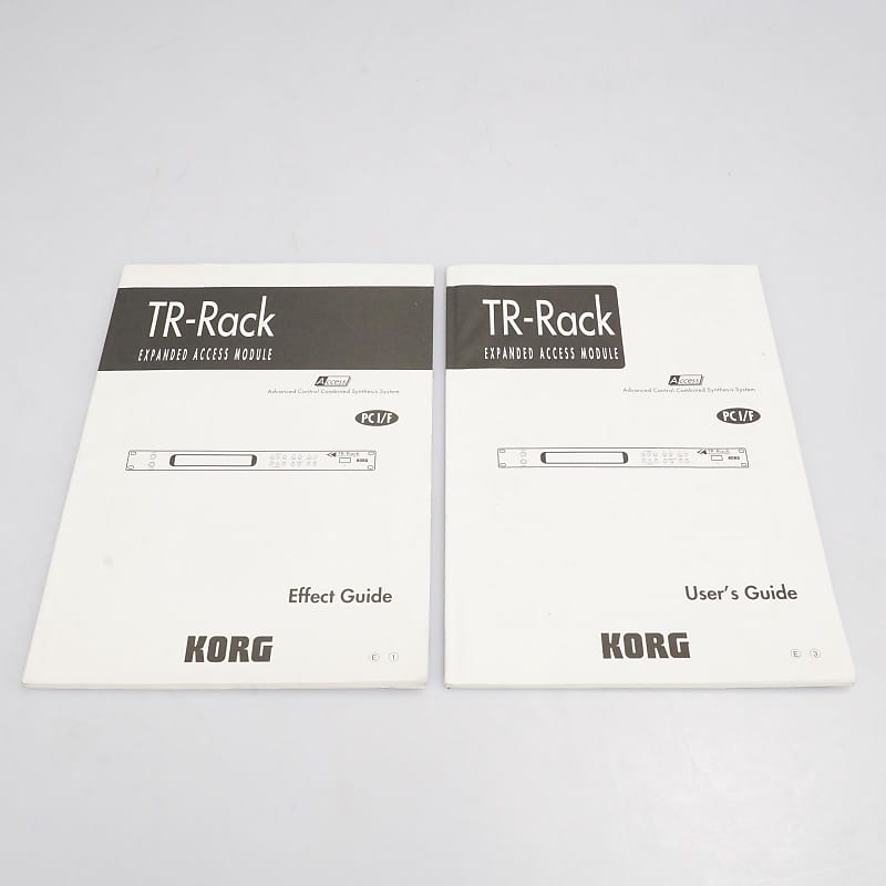 Korg TR-Rack Original User's Guide & Effect Guide #53784 | Reverb