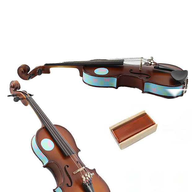 Violin Rosin W/Butterfly Violin Skins 1/2 Size (Violin not | Reverb