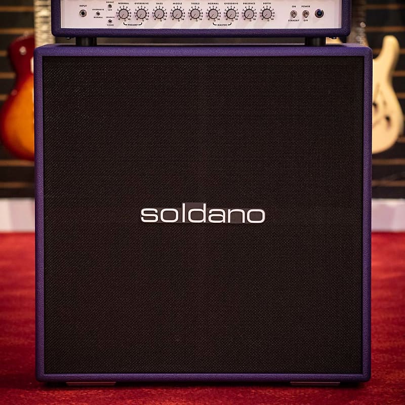 Soldano 4×12 Straight Cabinet 2022 - Custom Purple Tolex | Reverb