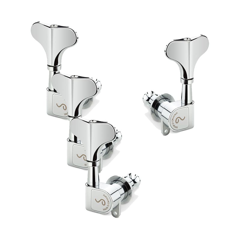 Schaller Bass Tuners Light - Chrome, Set of 4 (3L+1R) M4 180 | Reverb