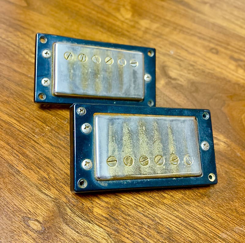Maxon PAF Humbucker guitar pickups c 1970’s 1980’s Gold | Reverb
