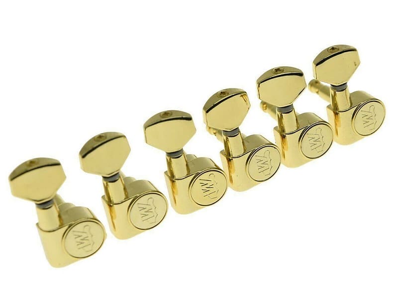 *NEW Wilkinson 6 In Line EZ-LOK Locking TUNERS 19:1 Gold | Reverb