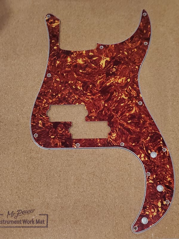Red Tortoise Shell P Bass style pickguard - 13 mounting screw | Reverb