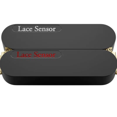 LACE Sensor Dually Humbucker (Red/Silver) - Black | Reverb