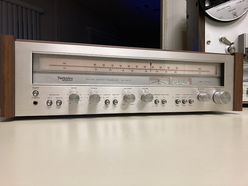 Technics 5470 Brilliant Silver/Walnut cabinet 1977 | Reverb