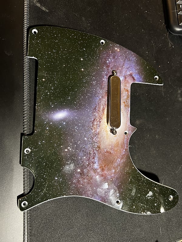 Greasy Groove Telecaster pickguard galaxy | Reverb