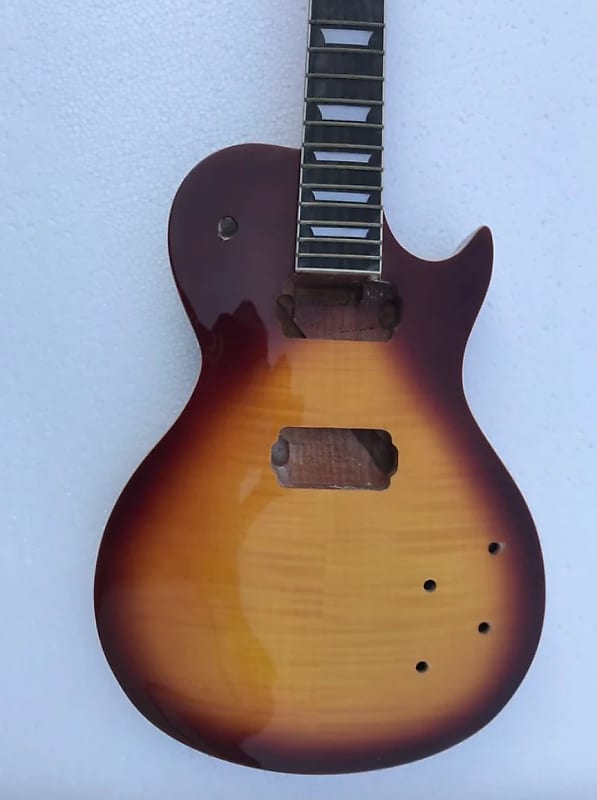 Sunburst Guitar Single Cut LP Style Body with Mahogany Neck, | Reverb