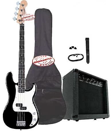 Electric Bass Guitar Pack with 20 Watts Amplifier, Gig Bag, | Reverb
