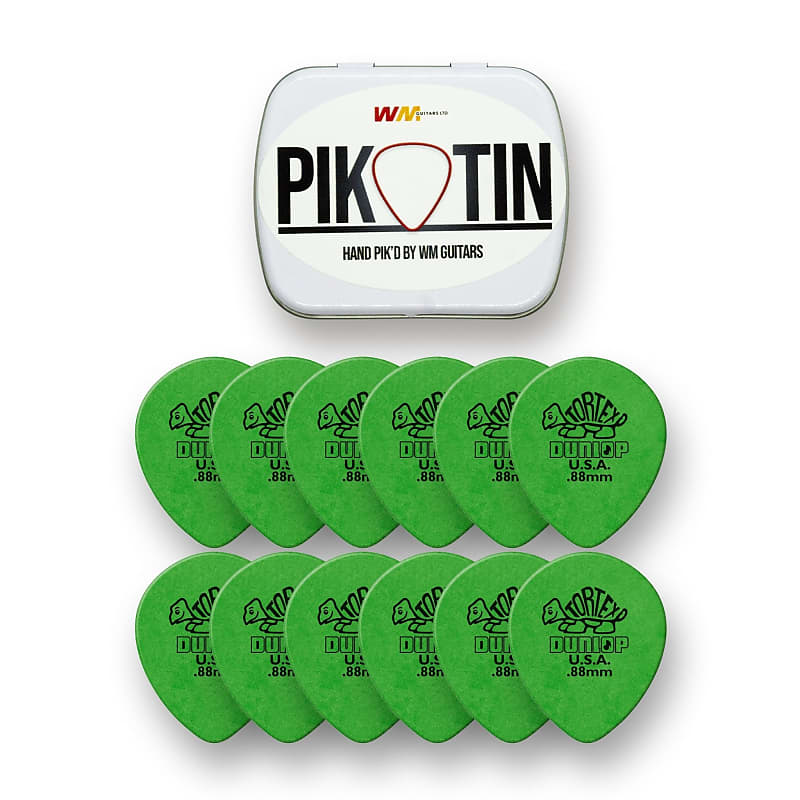 PikTin by WM Guitars 12x Dunlop Tortex Teardrop Picks | Reverb