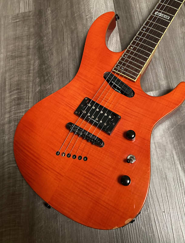 ESP LTD MV-200 Transparent Flame Top | Reverb