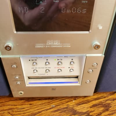 Sony CMT-MD1 mini hi-fi minidisc CD AM FM Early 2000s - Gray | Reverb