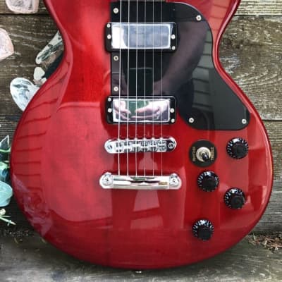 Firefly FFLP Les Paul Matte black with red binding | Reverb