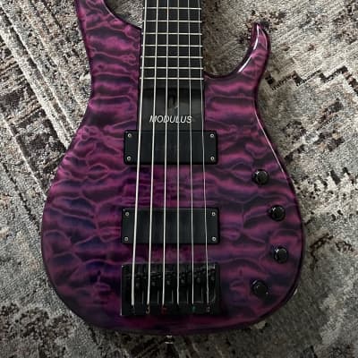 Modulus Quantum 2009 Purple Quilt 6 string bass | Reverb