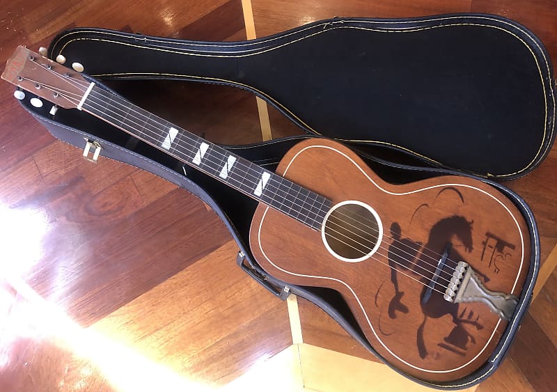 ORIGINAL 1940-55 ROYALIST 'BUCKEYE' COWBOY ACOUSTIC GUITAR w/ | Reverb