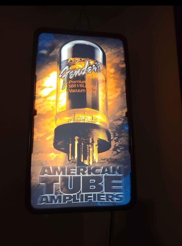 Fender Tube Amp Tecart Lighted Dealer Sign Fender Tube Amp | Reverb