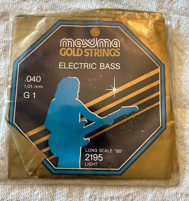 Maxima 2195 Gold .040 G 1 Long Scale 88 Electric Bass String | Reverb