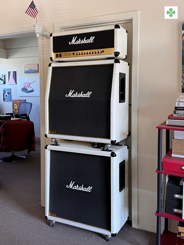 Marshall JCM900 4100 WHITE FULL STACK 90s - WHITE | Reverb