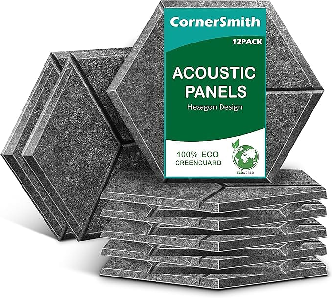 12-Pack High Density Acoustic Panels With Self Adhesive, | Reverb