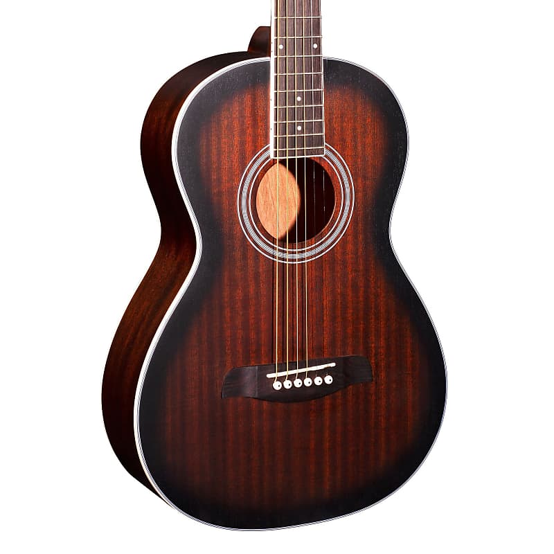 Brunswick BP200 Parlour Acoustic Guitar - Satin Tobacco Burst | Reverb