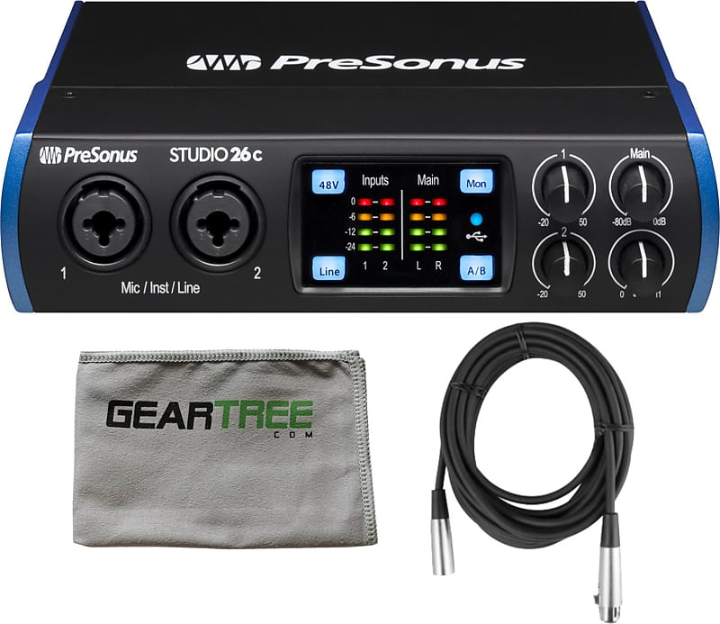 Presonus STUDIO 26C USB C Audio MIDI interface, 2-in 4-out, | Reverb