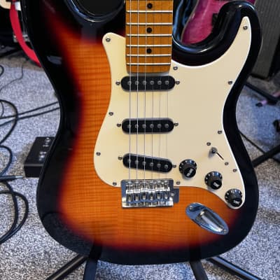 Spectrum Stratocaster flame maple top Sunburst | Reverb