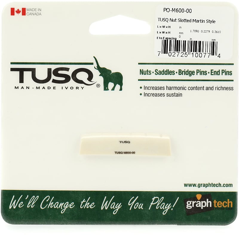 Graph Tech PQ-M600-00 TUSQ Slotted 1 11/16" Martin-style | Reverb