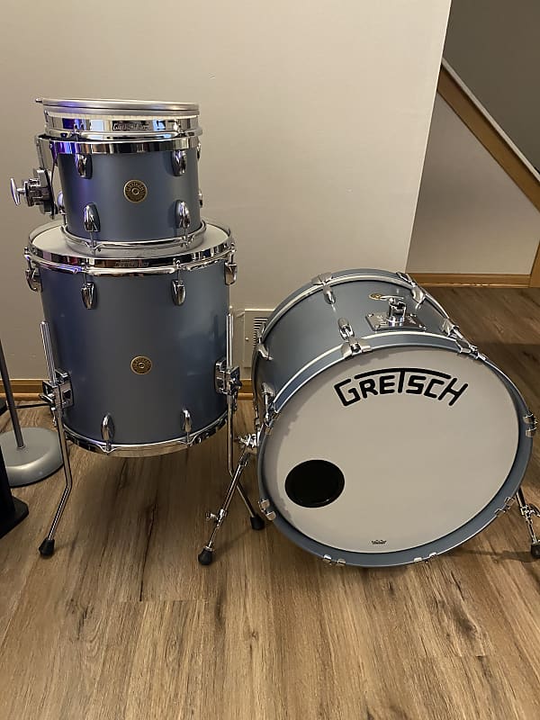 Gretsch Usa Broadkaster - 10-15-20- Satin Ice Blue Metallic | Reverb