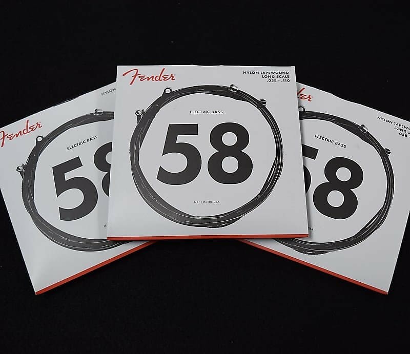 Fender Nylon Tapewound Bass Strings, 58-110 Long Scale | Reverb